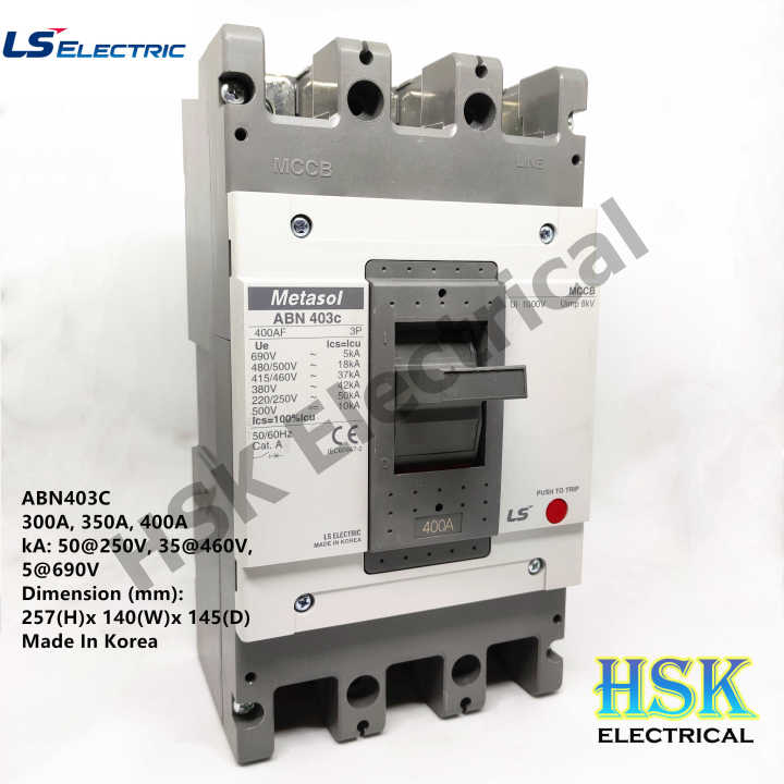 300-400A ABN 3pole LS Electric MCCB Molded Case Circuit Breaker ABN403C 300A 350A | Lazada PH