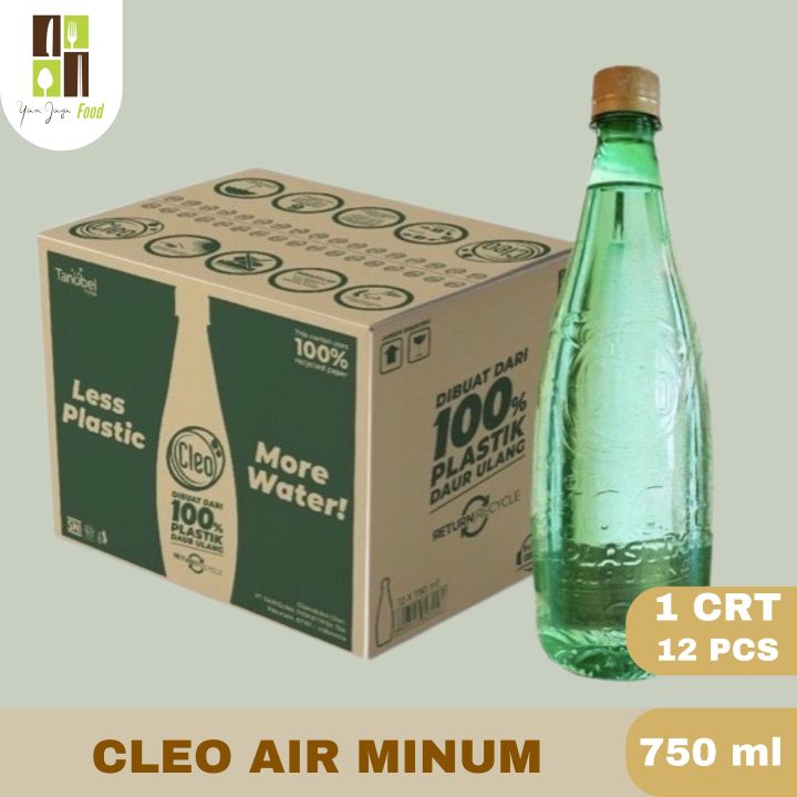 Cleo Eco Go Green / Air Mineral / Air Minum Botol Hijau 750ml 1 Crt ...