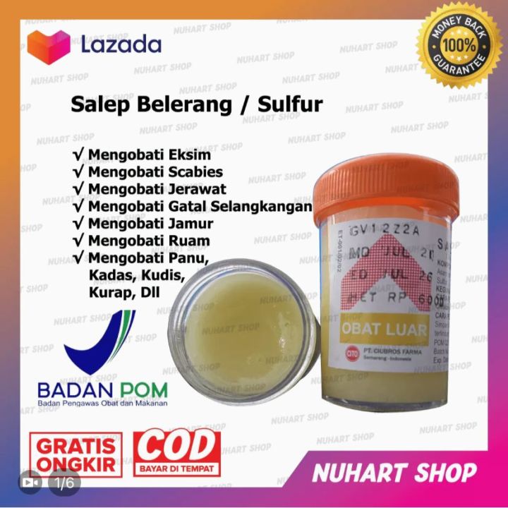 Salep Belerang / Sulfur Salep Gatal Ampuh Salep Kulit Gatal Jamur Obat ...