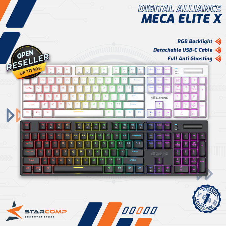 Keyboard Gaming Full Size Digital Alliance RGB MECA ELITE X | Lazada ...