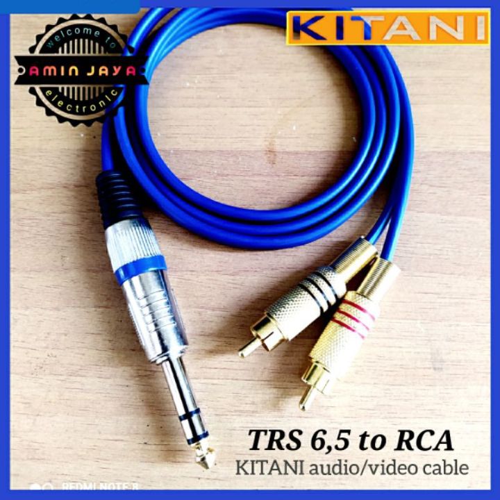 Kabel jack akai TRS 6,5 to rca kabel KITANI panjang 1 sampai 5 meter ...