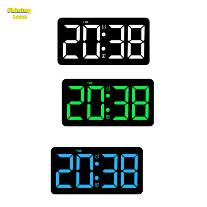 LED Screen Digital Clock 10.5" Digital Electronic Wall Clock Large ...