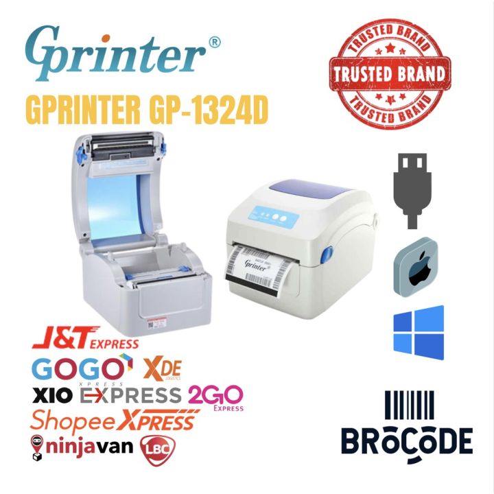 AIRWAYBILL PRINTER GPRINTER GP-1324D (USB UNIT) A6 THERMAL WAYBILL ...