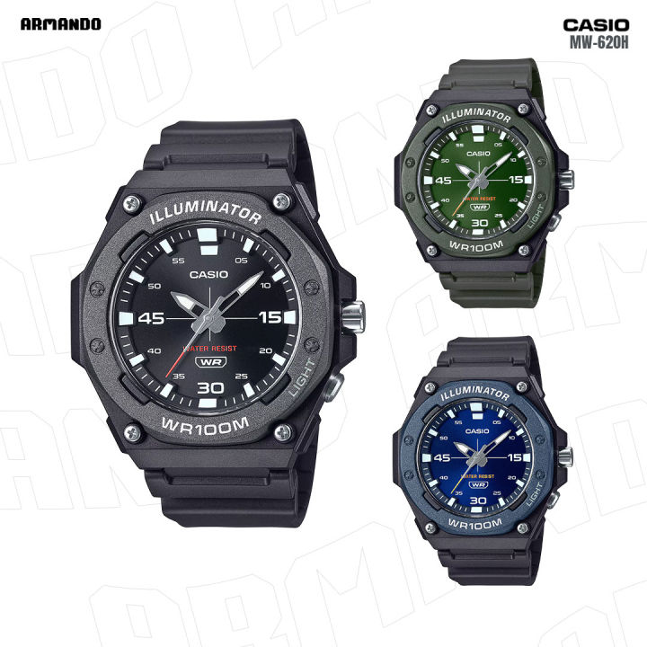 Casio MW-620H-1A,MW-620H-2A,MW-620H-3A นาฬิกาข้อมือ (ของแท้ สินค้ารับ ...