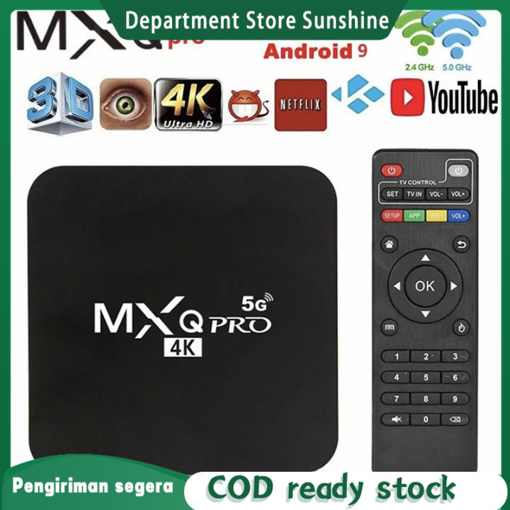 TV BOX Android MXQ PRO 4K RAM 2GB ROM 16GB - Android TV BOX PRO - SYS Kotak TV suara pintar set ...