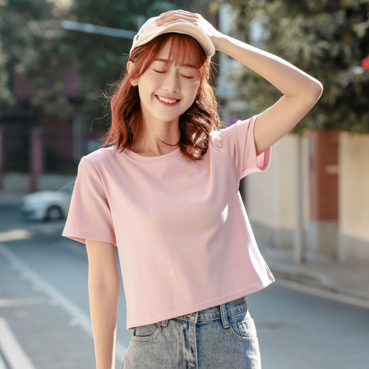 เสื้อยืด เสื้อยืดครอป เสื้อเอวลอย 🍓🍓🍓น่ารักสไตล์มินิมอล 🍓🍓🍓 📣📣 พร้อมส่ง ...