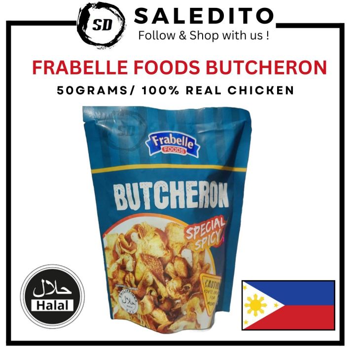 Frabelle Foods Special Spicy Butcheron 50g/Chicharon/Halal/Muslim Food ...