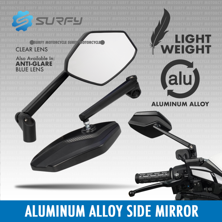 Surfy Side Mirror Wire Drawing Process Aluminum Alloy Material 14*9cm ...