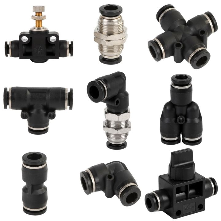 Pneumatic Fitting Pipe Connector Bulkhead Air Quick Coupling Release Water Push In Hose 4Mm 6Mm ...