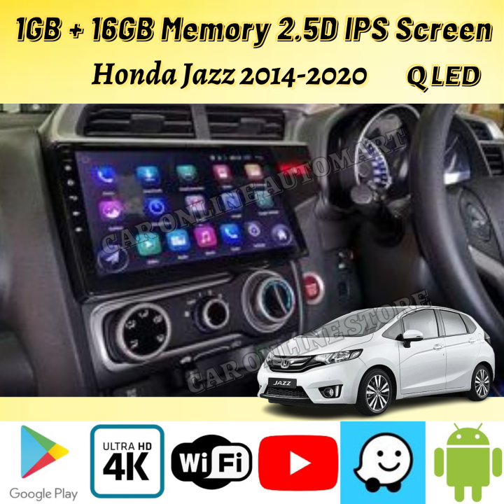 HONDA JAZZ 2014-2020 ~ MOHAWK T3L MS SERIES Q-LED 1GB+16GB 4K ANDROID ...