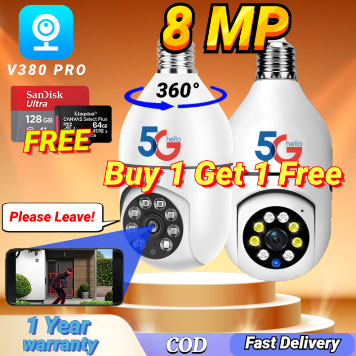 CCTV Camera Connect Cellphone CCTV Light Bulb HD 8MP Camera no need ...