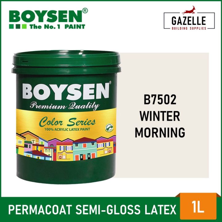 Boysen Color Series Permacoat Semi-Gloss Latex Paint Winter Morning ...