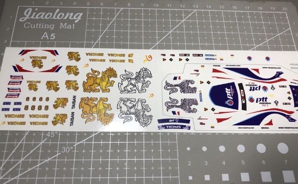 ดีคอลน้ำ Singha Racing PTT สิงห์ ปตท.ดริฟ panasonic national r32 ติดรถ ...