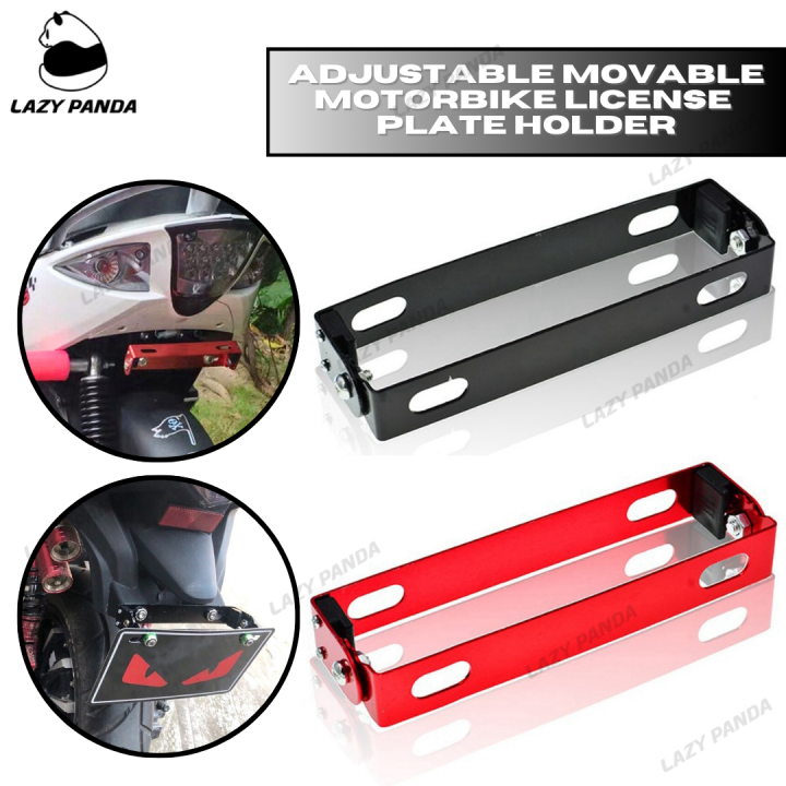 Universal Motorcycle License Plate Frame Adjustable Movable Motorbike ...