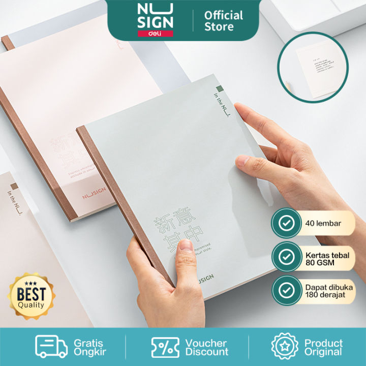 Nusign Soft Cover Notebook / Buku Tulis / Buku Catatan A5 B5 40 Lembar ...