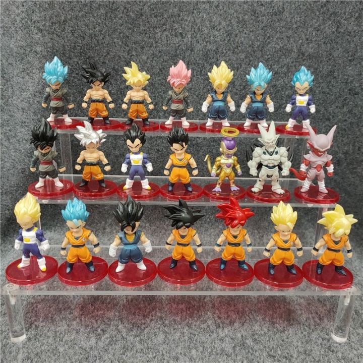 21pcs/set Dragon Ball Gohan Vegeta Freeza Son Goku Gokou Mini Action ...