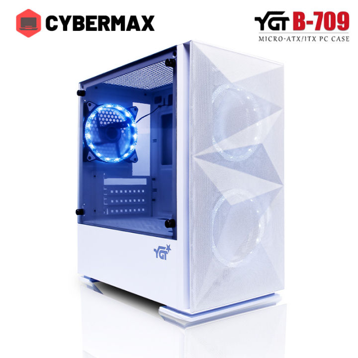YGT B-709 PC Case Gaming Gase With Tempered Glass Mesh Front Panel ...