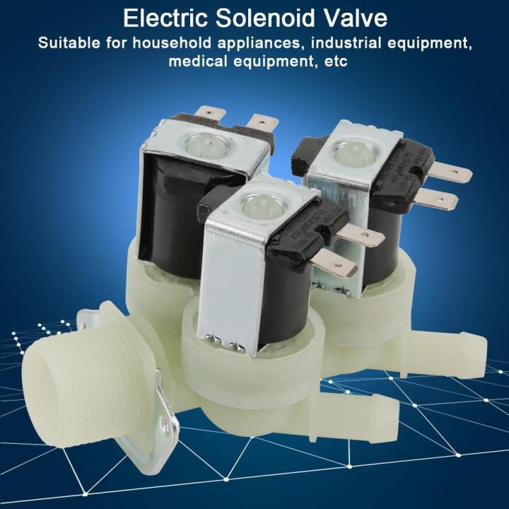 3 Way Water Inlet N/C Normal Closed Electric Solenoid Valve AC 220V G3 ...