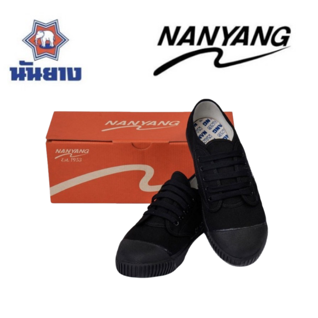 ์Nanyang รองเท้านักเรียน นันยาง สีดำ ครบทุกขนาด size 28-49 รองเท้าผ้าใบ ...