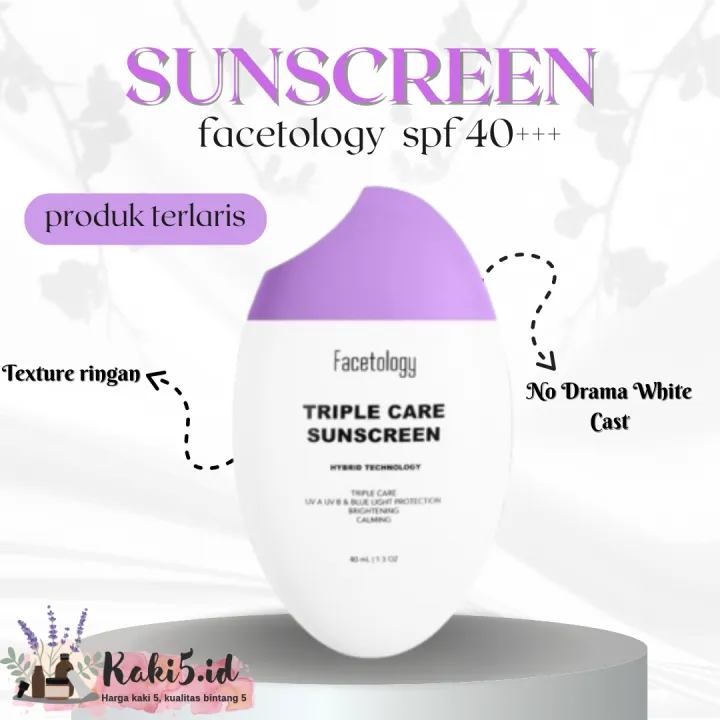 FACETOLOGY TRIPLECARE SUNSCREEN SPF 40 PA +++ | Lazada Indonesia