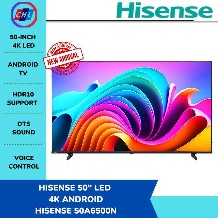 HISENSE (4K UHD GOOGLE TV) 50" / 55" / 65" / 75" A6500N – DOLBY VISION • VOICE CONTROL • BEZEL ...