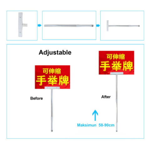 HANDHELD SIGNAGE BOARD DISPLAY FOR EVENT/POSTER HOLDER | Lazada