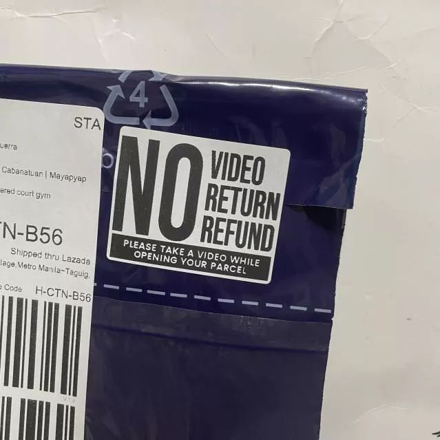 No Video No Refund No Return Policy Sticker Thermal Packaging Sticker ...