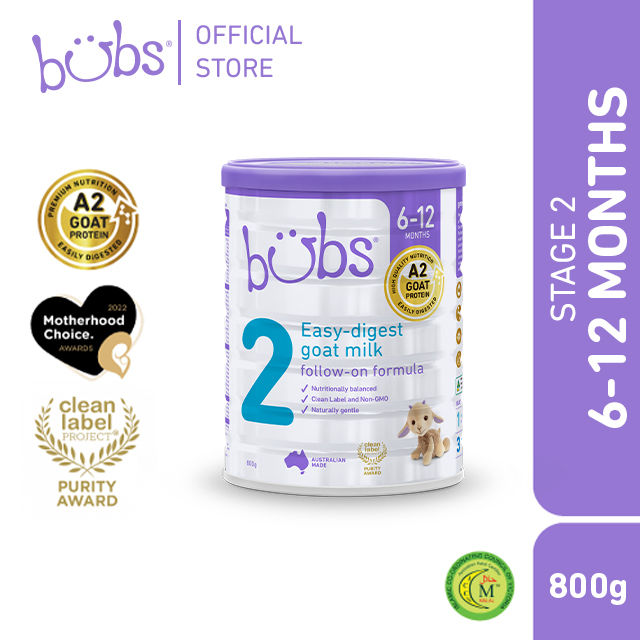 Bubs® Advanced Plus+ Goat Toddler Formula Stage 2 800g (6-12 months) | Lazada