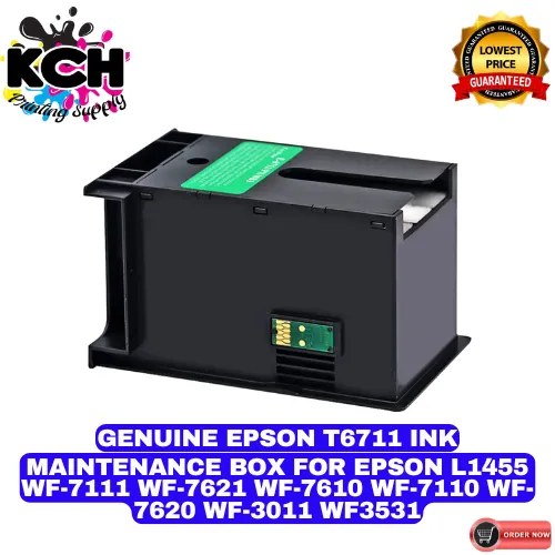 Epson T6711 Maintenance Box for Epson L1455 WF-7111 WF-7621 WF-7610 WF ...