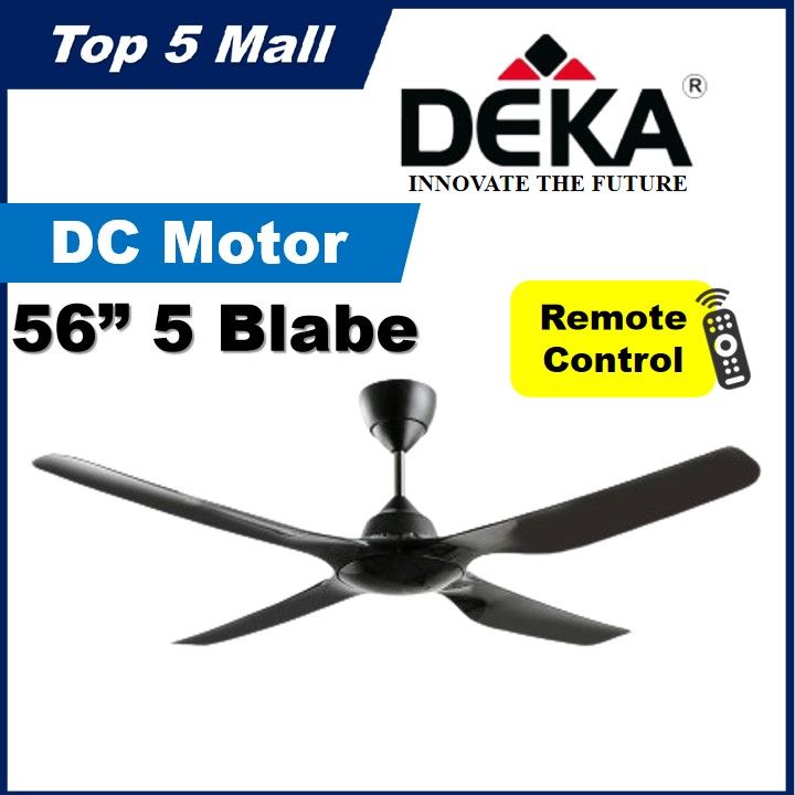 DEKA 5 Blades Remote Control Ceiling Fan 56 Inch XR10 / DKR56 / DKR42 Kipas Siling Black 风扇 | Lazada