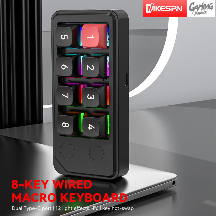 JOMAA Macro Programmable Gaming Keyboard Wired Mini Portable Mechanical ...