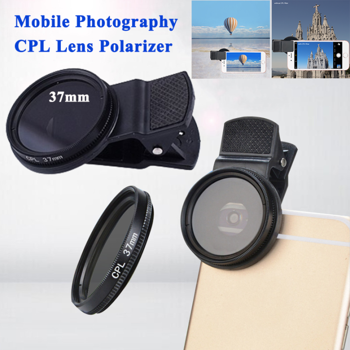 CPL Circular Polarizer Polarising 37mm Lens Filter for Phone Camera ...
