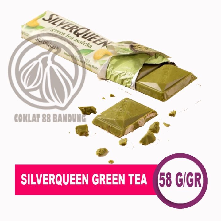 COKELAT SILVERQUEEN 58GR GREEN TEA EX 62 GR, COKLAT SILVER QUEEN MATCHA ...