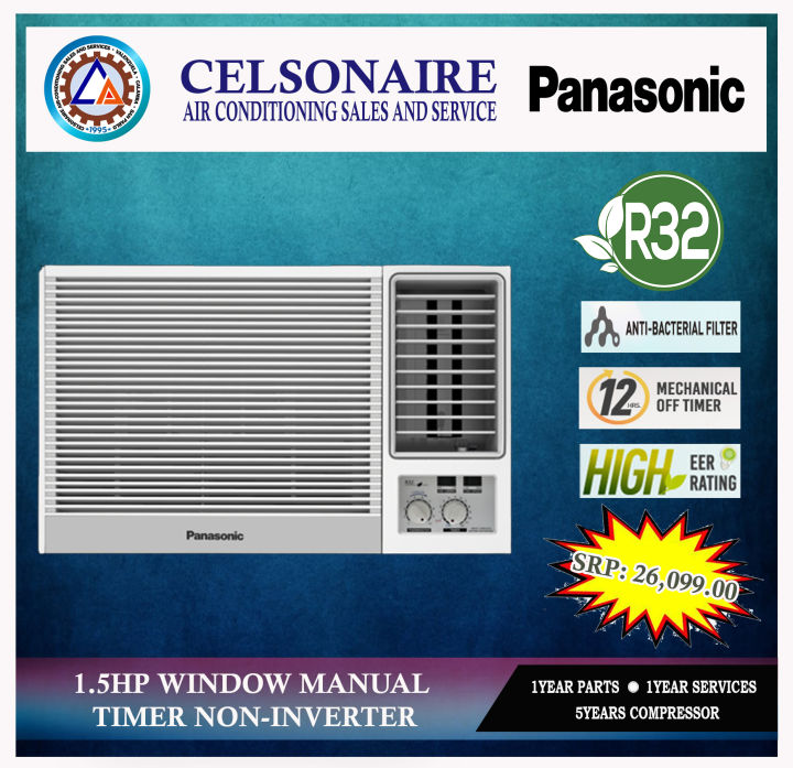 Panasonic 1.5HP Window Manual Timer | Non-Inverter | Lazada PH