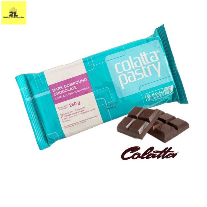 Colatta Pastry Dark Coumpound Coklat Batang Coklat Blok 250gr | Lazada ...