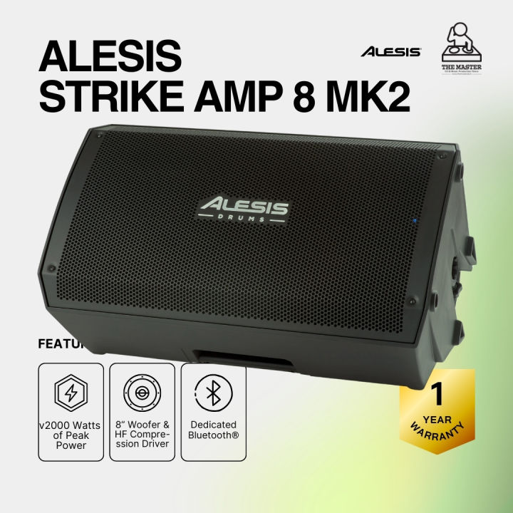 Alesis Strike Amp 8 MK2 Drum Monitor Amplifier with Bluetooth Speaker ...