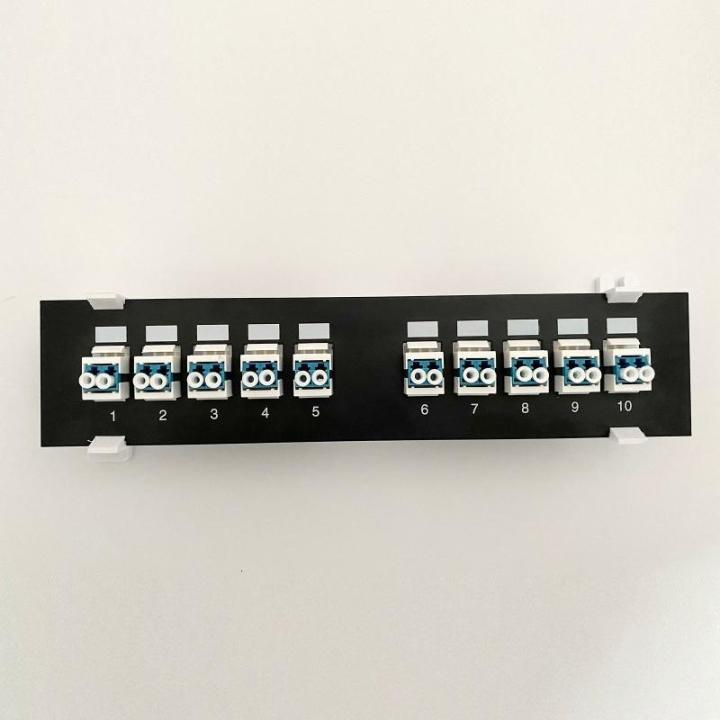 10Port Straight-Through LC Optical Fiber Patch Panel RJ45 Cable Adapter ...
