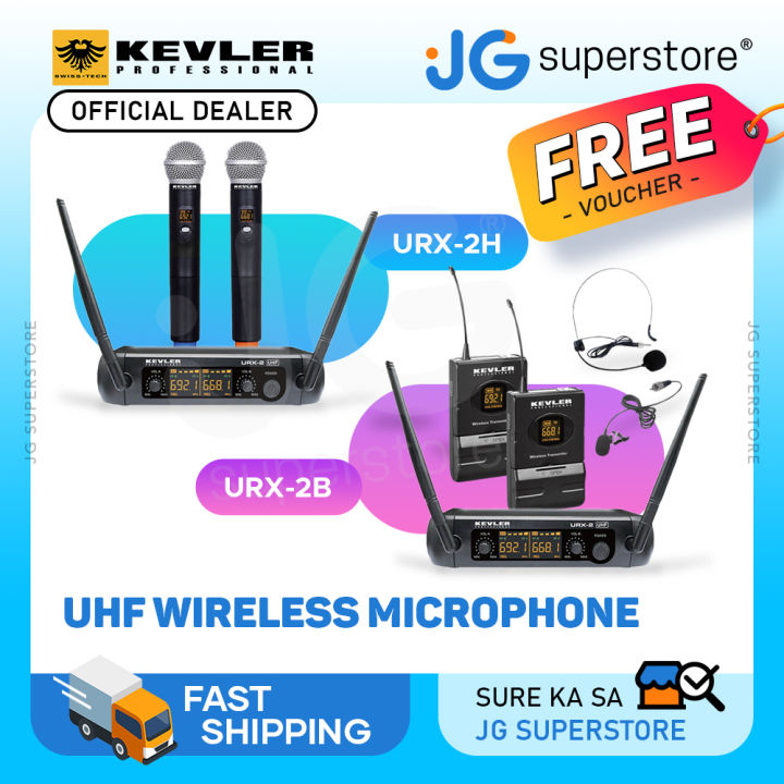 KEVLER URX-2 Series Dual UHF Beltpack Lapel / Handheld Wireless ...
