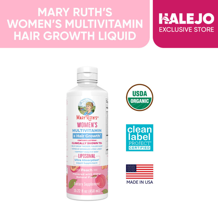Mary Ruth's Women's Multivitamin + Lustriva Hair Growth Liposomal ...