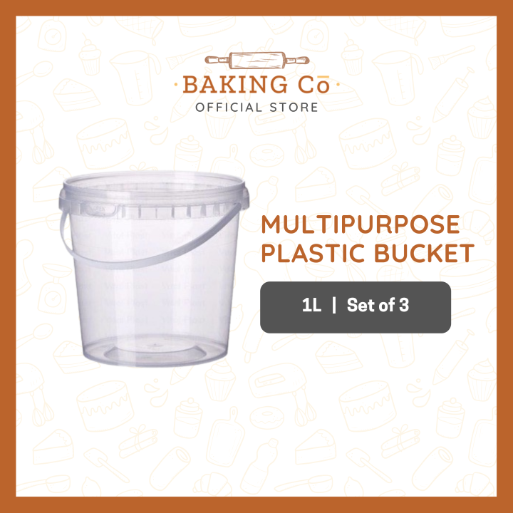 Multi-purpose Plastic Bucket - 1L/Bundle (set of 3) | Lazada PH