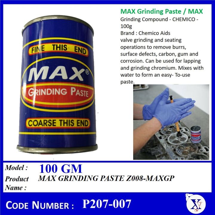 P207-007 (100GM) MAX GRINDING PASTE | MAX Valve Grinding Compound | Lazada
