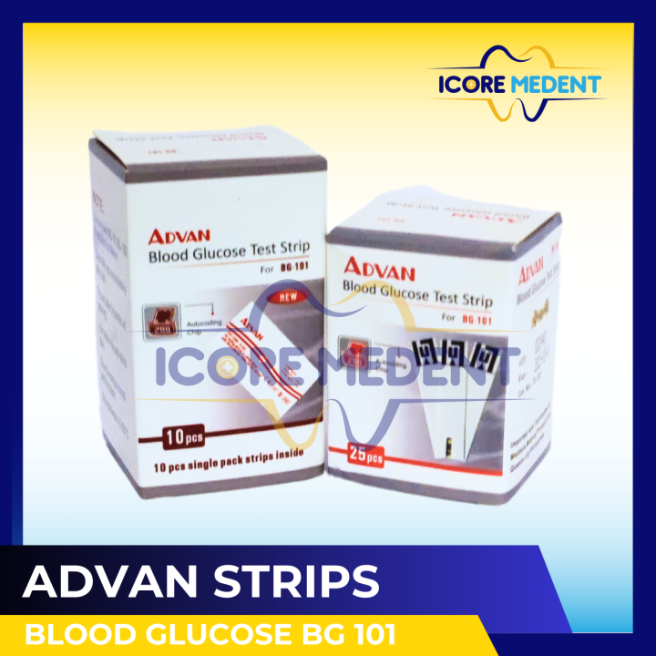 Advan Blood Glucose Test Strip (10's and 25's) BG-101 | Lazada PH