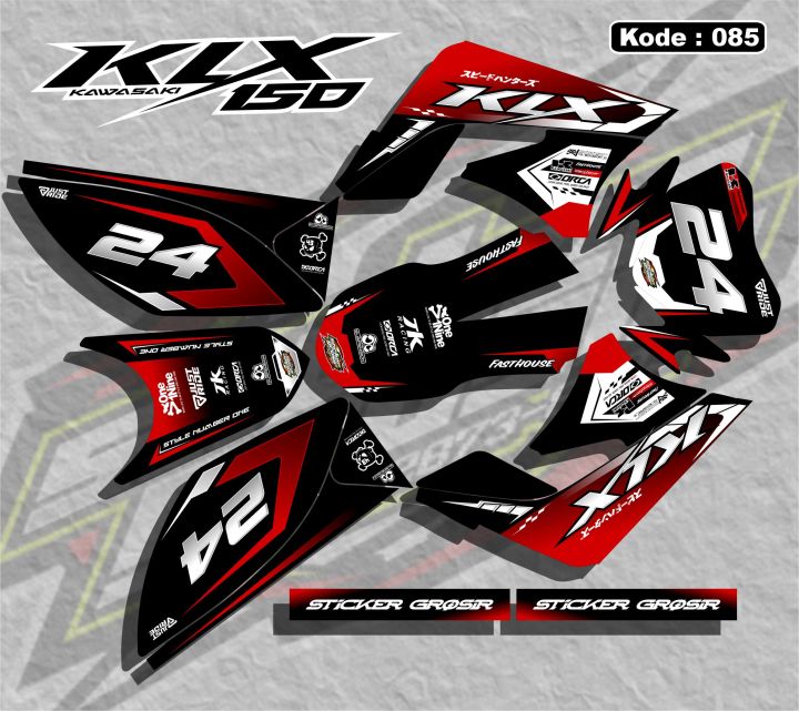 085 Sticker Decal KLX 150 LAMA EXTRIME FullBody Bisa Request Angka Dan ...
