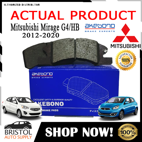 Genuine Akebono front brake Pads Mitsubishi Mirage G4/ Hatchback | Lazada PH