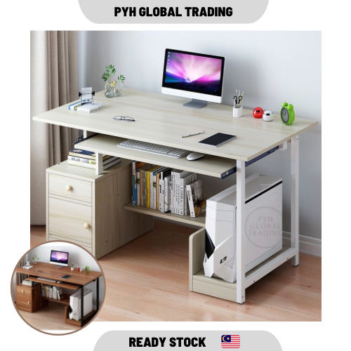 STUDENT STUDY TABLE WITH DRAWER MEJA LACI MURID BERLAJAR OFFICE TABLE ...