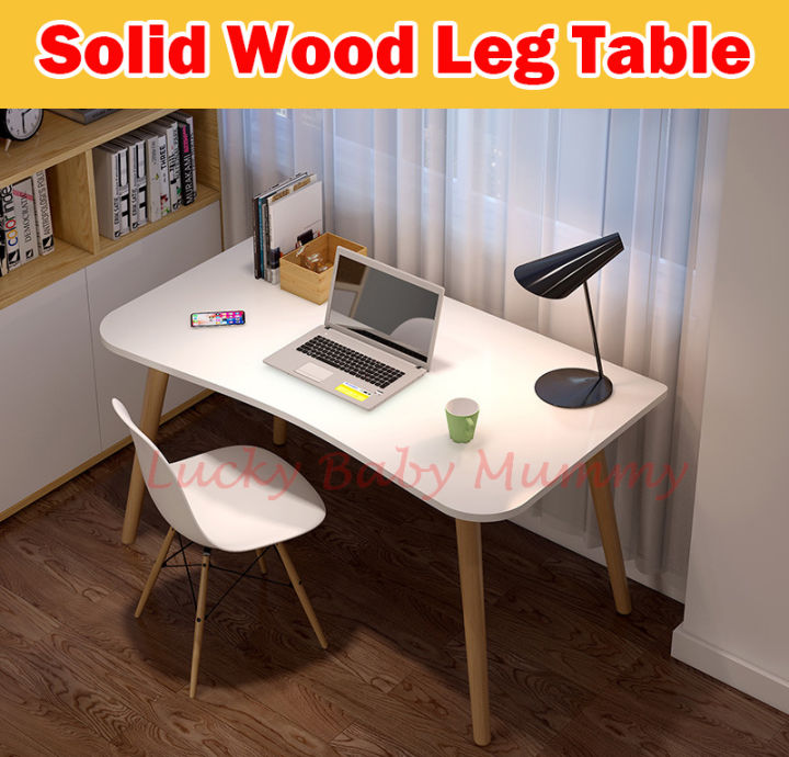 Solid Wood Leg Computer Laptop Table/Study Desk/Minimalist Stylist ...