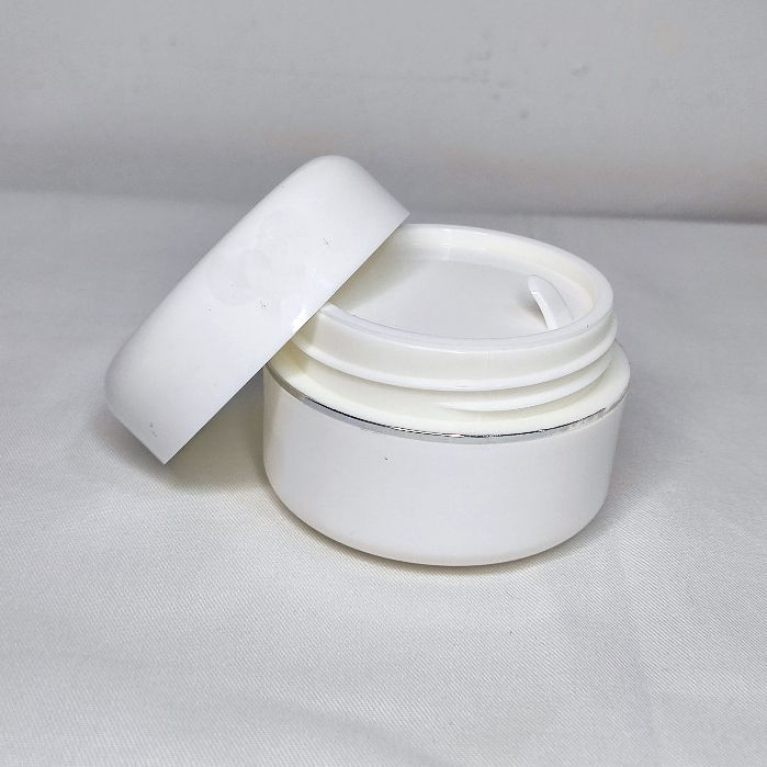 15g Opaque White Cream Jar with Silver Lining | Lazada PH