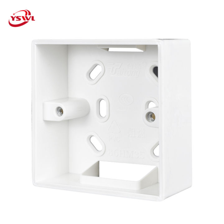 YSWL Switch Box External Mounting 86x86x35mm utility box wall socket ...