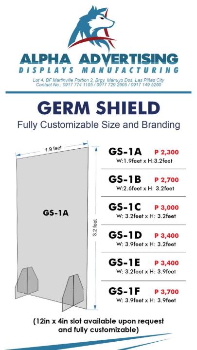 Acrylic Table Shield | Lazada PH