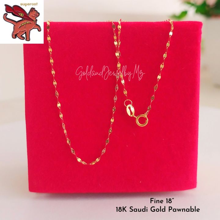 18K Gold dancing chain big fine and chunky real and pawnable saudi gold ...